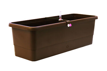 Self-irrigation window box Smart System Gardenie 60 cm brown | Flower Lover